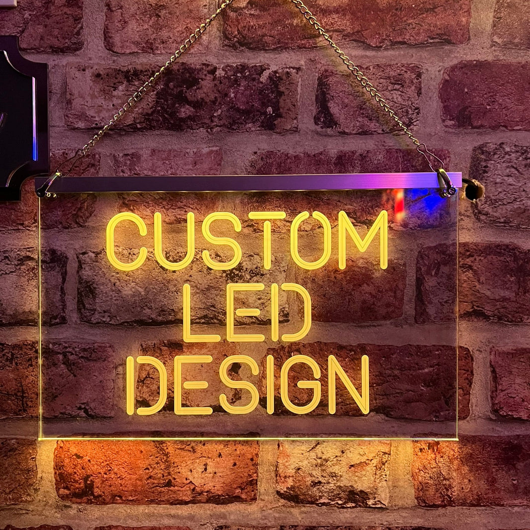 Custom Clear LED Signs for Man Cave & Home Bar | Music Sync & Remote ...